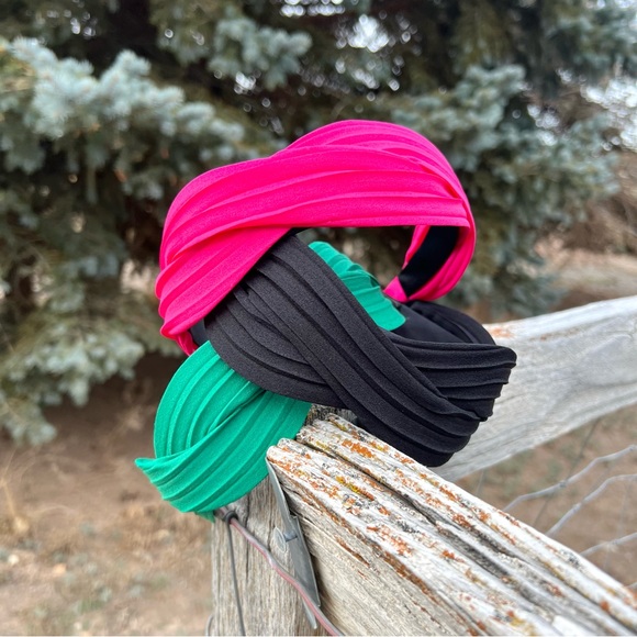 Accessories | New Colors Added Matte Satin Ruched Twisted Wide Structure Headband | Poshmark